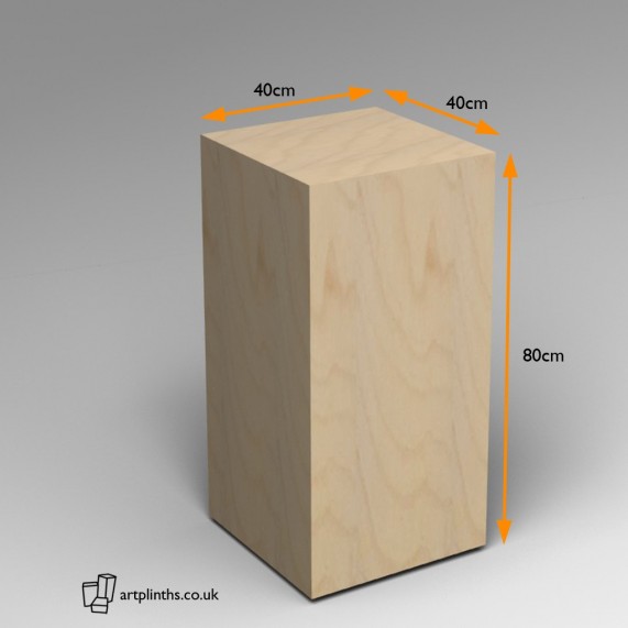 Birch ply Plinth 80H x 40W x 40D cm