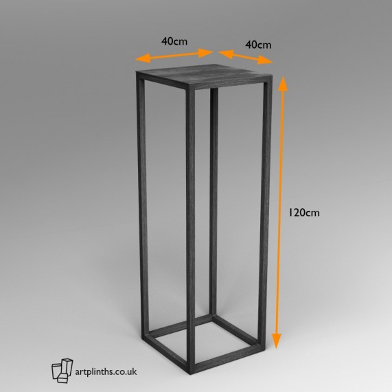 Tall Steel Frame Plinth. Metal Pedestal for Fine Art Artplinths London